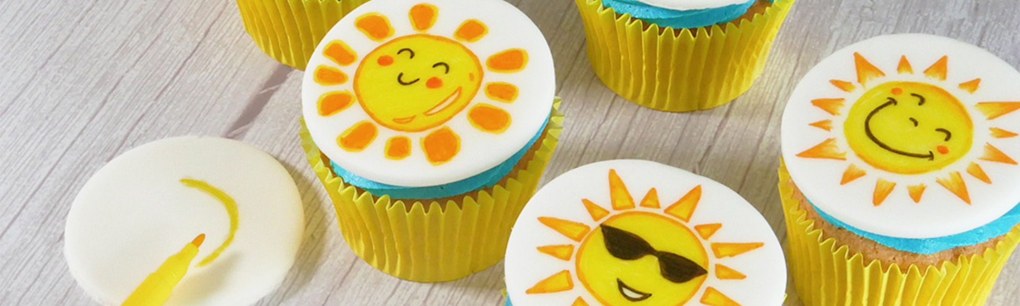 Sun Cupcakes - My Cake Decor